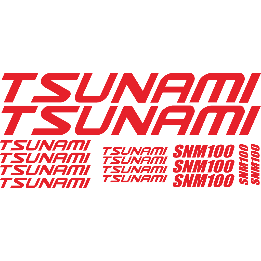 Jual cutting sticker stiker sepeda tsunami SNM 100 | Shopee Indonesia