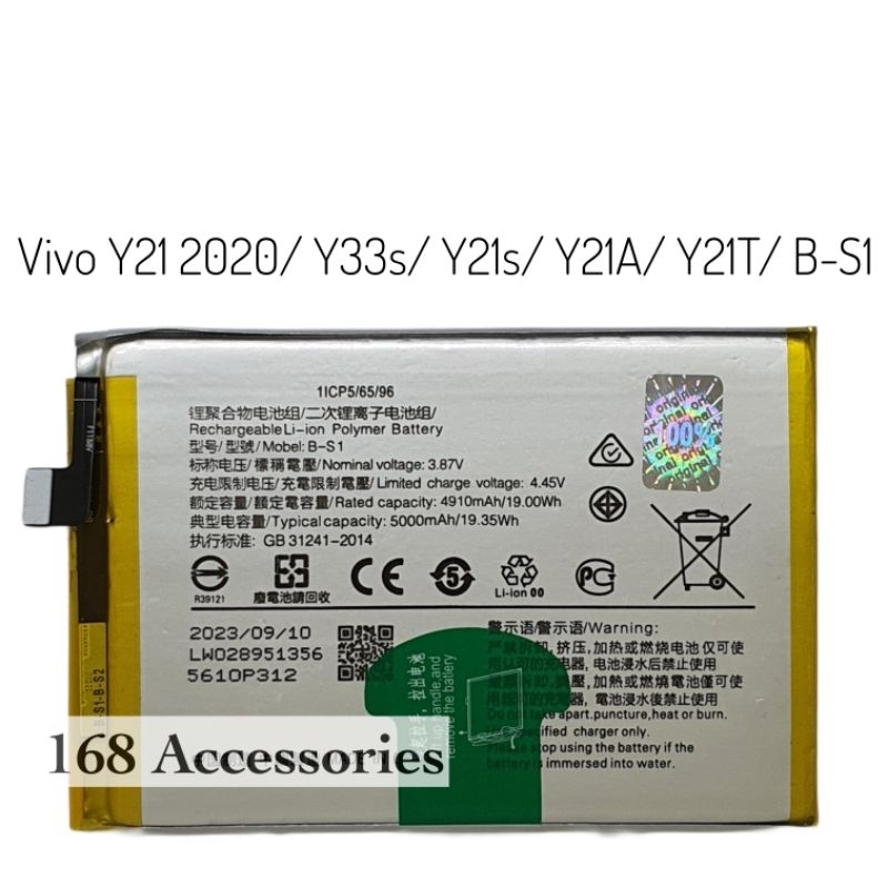 Jual Baterai Batre Vivo Y21 2020 Y33s Y21s Y21A Y21T B-S1 BS1 Original Battery Batrai | Shopee ...