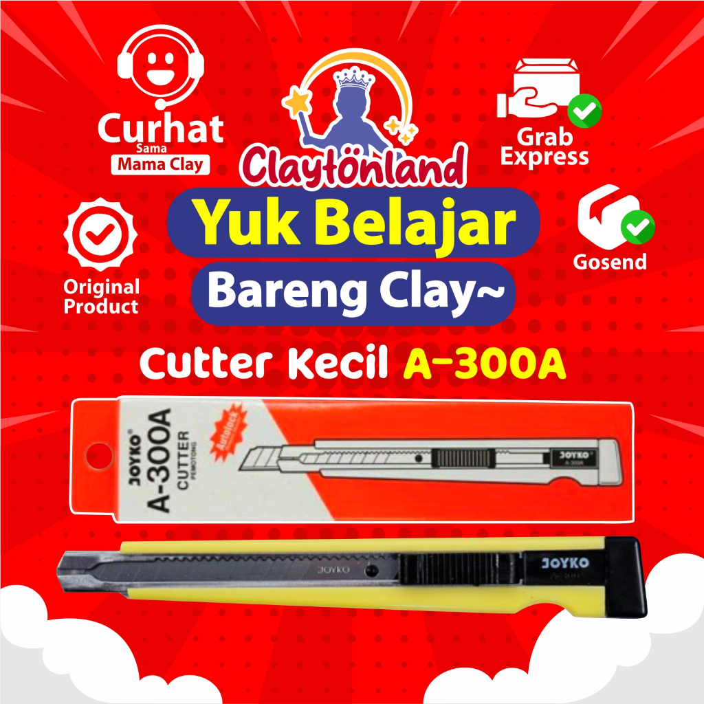 Jual Cutter Kecil / Pisau / Pemotong Kertas / Kater Joyko A300 / A-300 ...