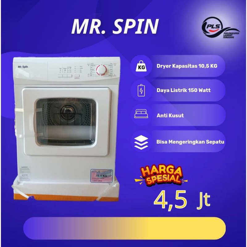 Jual Mesin Pengering Mr. Spin Kapasitas 10,5 KG | Shopee Indonesia