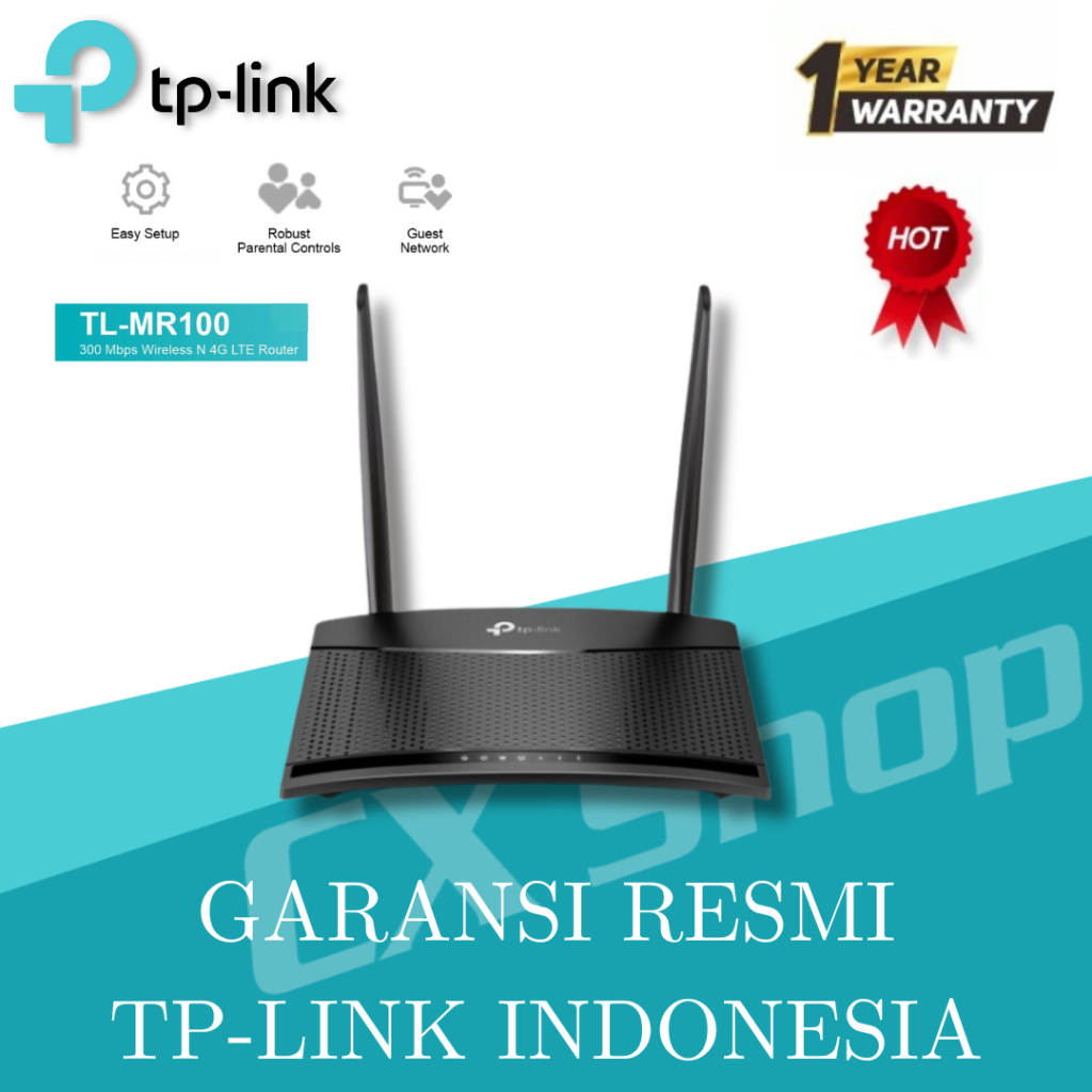 Jual Tp-link TL-MR100 4G LTE Router 300 Mbps Wireless N 4G Router MR100 ...