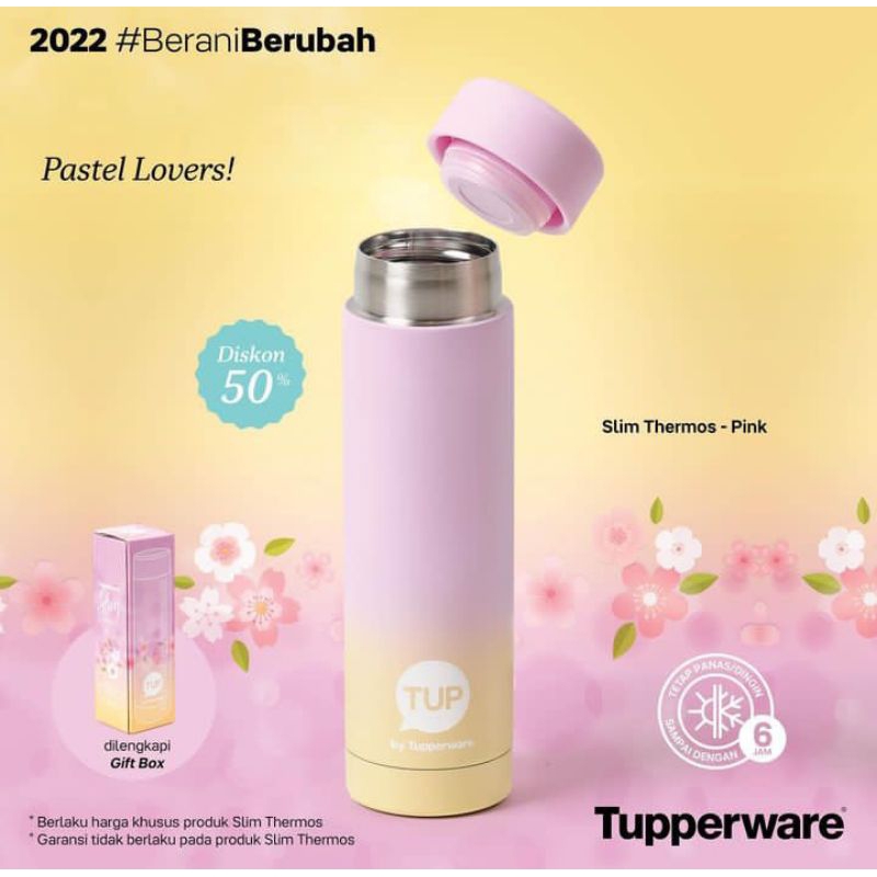 Jual Slim thermos tupperware / thermos mini tupperware tahan sampai 6 ...
