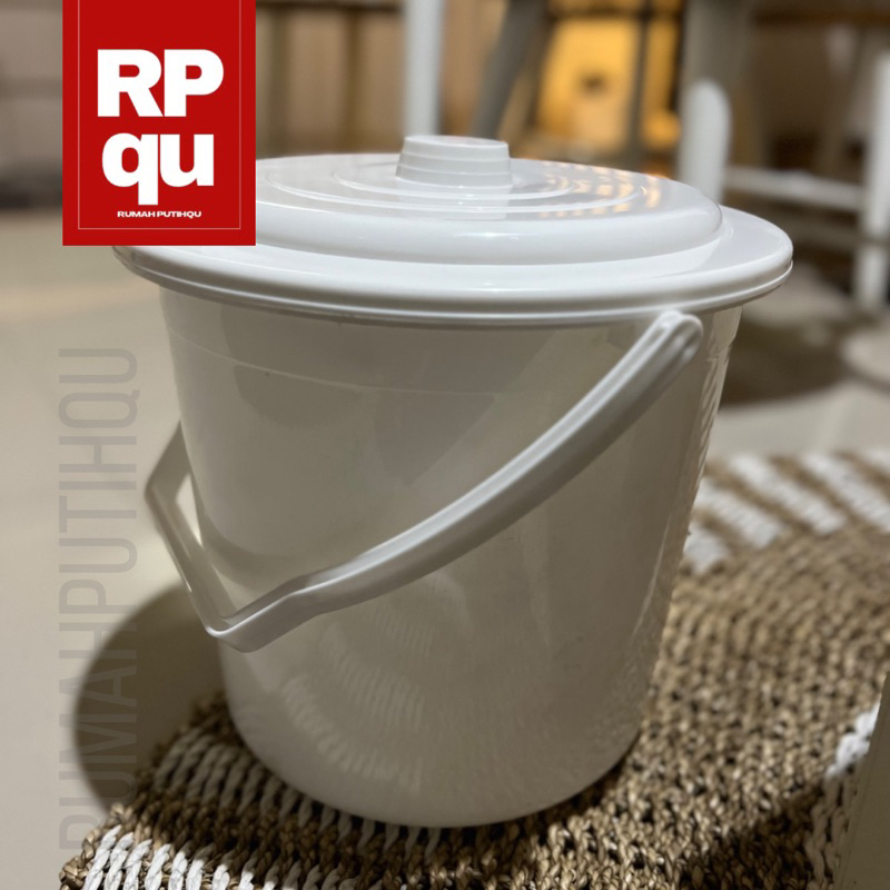 Jual Ember Warna Putih Estetik Ukuran 14L / 22L | Ember Putih Dengan ...