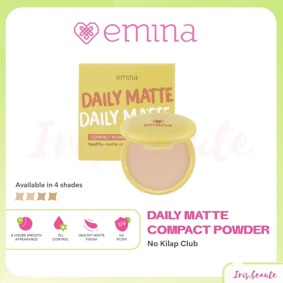 Jual EMINA Daily Matte Compact Powder / Bedak Padat Matte Finish / Oil ...