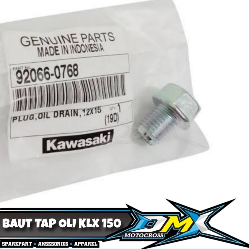 Jual PLUG OIL DRAIN BAUT TAP OLI KLX 140 KLX 150 92066-0768 | Shopee ...