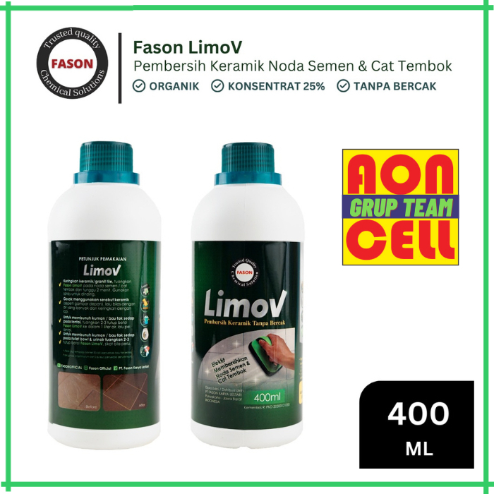 Jual Cairan Pembersih Noda Semen dan Cat Tembok Fason Limov 400ml ...