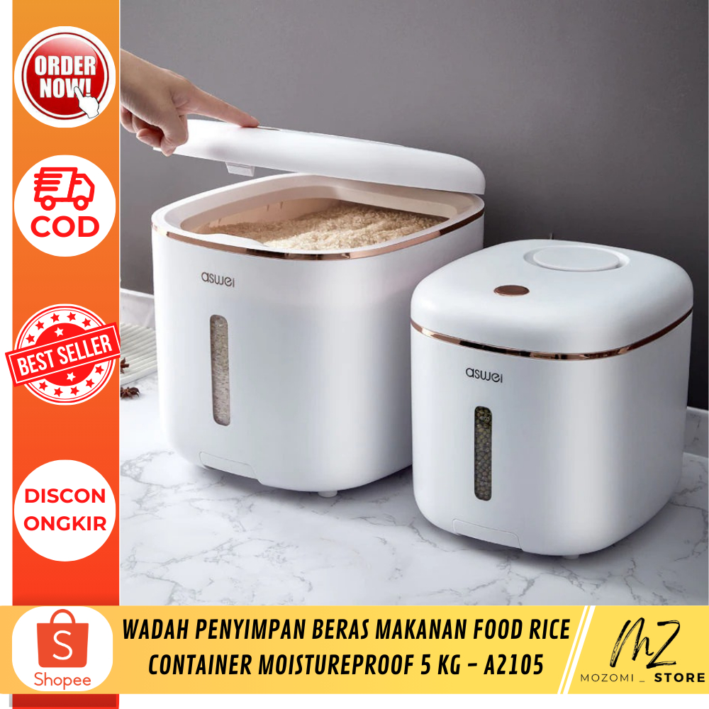 Jual Wadah Penyimpan Beras Makanan Food Rice Container Moistureproof 5 ...