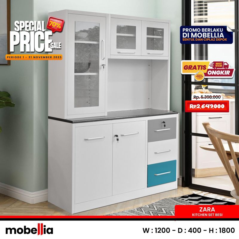 Jual kitchen set cabinet besi lemari dapur besi lemari sayur | Shopee ...