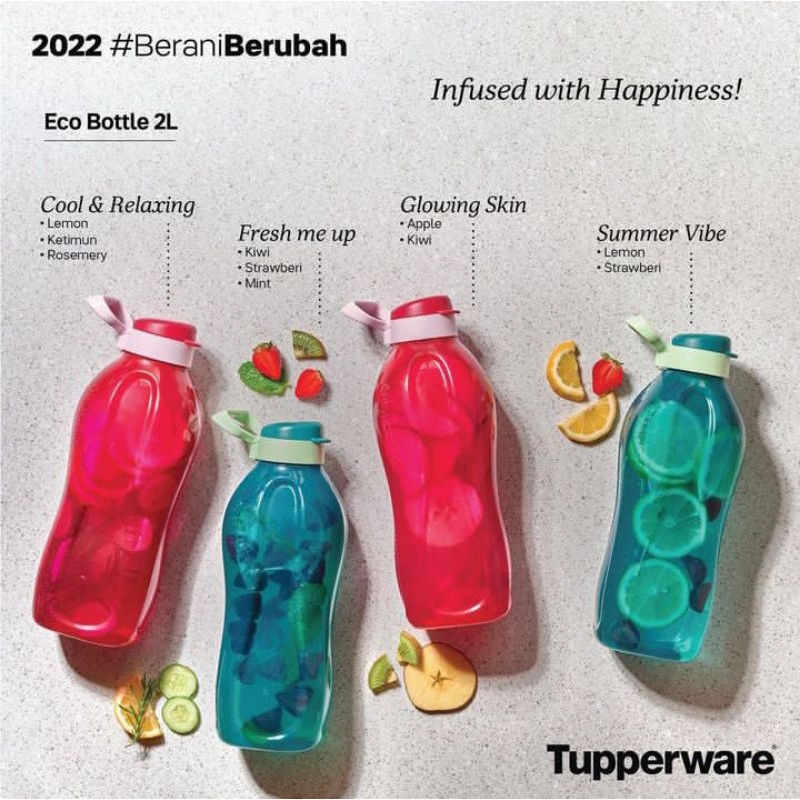 Jual Eco bottle tupperware / botol minum tupperware 2 liter | Shopee ...