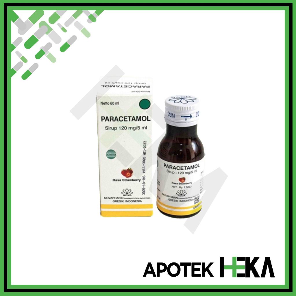 Jual Paracetamol Sirup Novapharin Botol 60 ml Rasa Strawberry - Demam ...