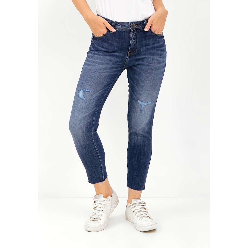 Jual AKO Denim Cropped Pants | 16-7080 | Shopee Indonesia