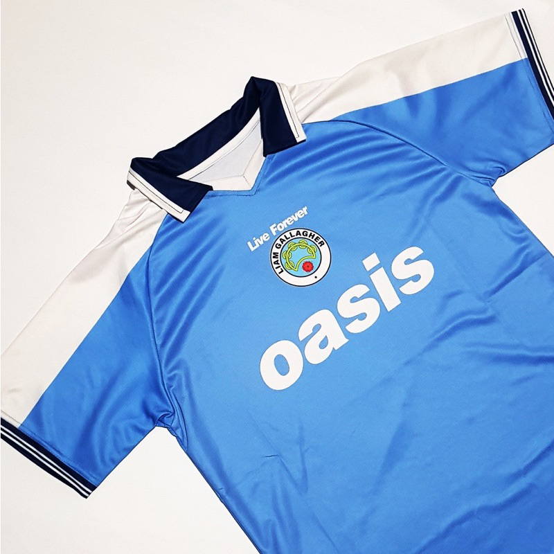 Jual Jersey Band Oasis Live Forever Full Printing Free Name Custom ...