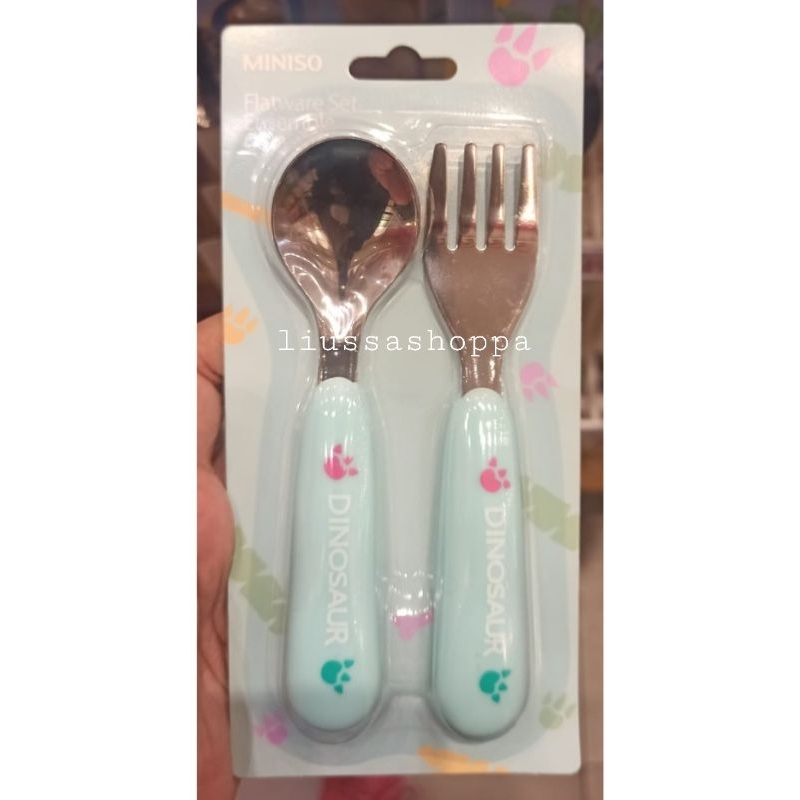 Jual Alat Makan Miniso - Dinosaur Series Flatware Set (Fork & Spoon ...