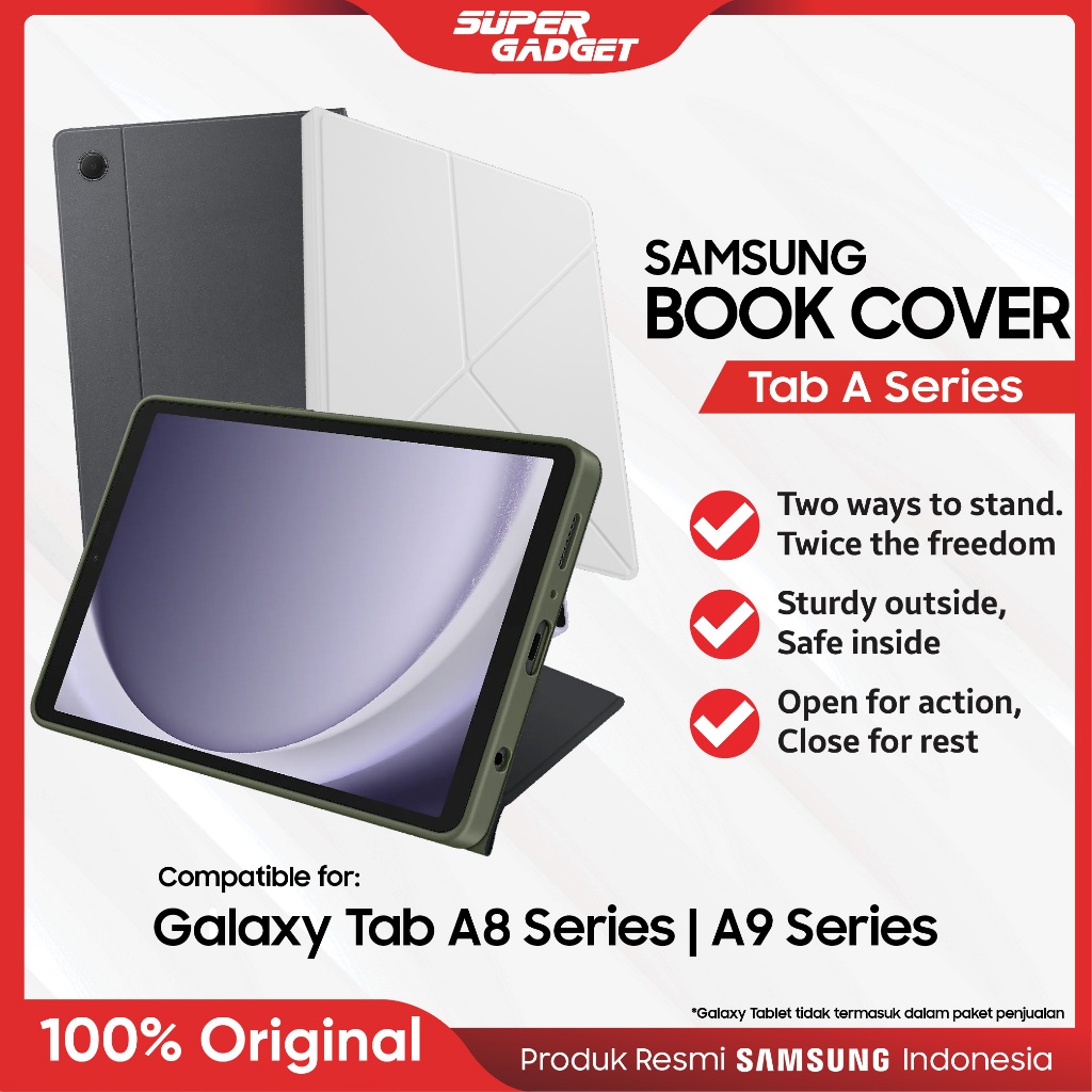 Jual Casing Samsung Book Cover Tablet Tab A9 HardCase Case Cover Bookcover Original | Shopee ...