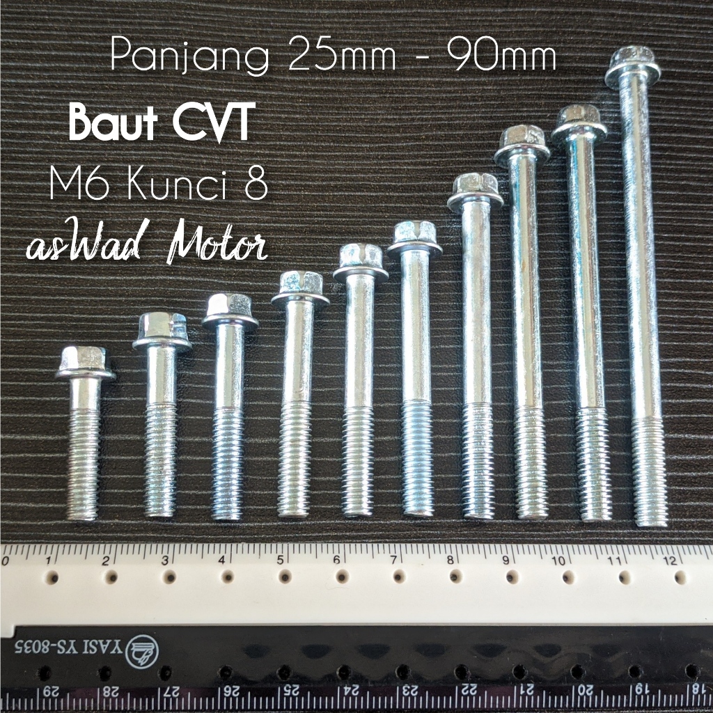Jual Baut CVT M6x20mm K8 / Baut Blok Mesin / Buat Tutup Blok Mesin ...