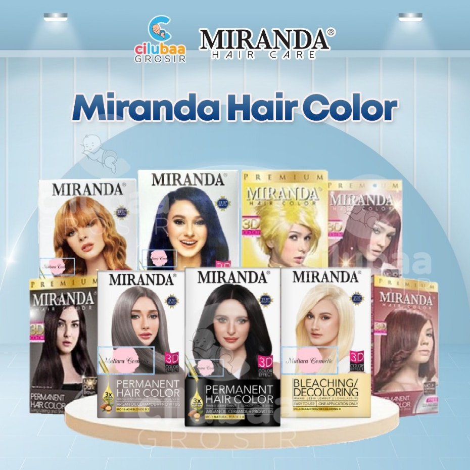 Jual MIRANDA Premium Hair Color 3D Cream Peroxide 30ml || Miranda Semir ...