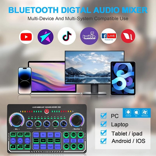 Jual Soundcard Sound Card X50 Live Audio Mixer Broadcast Recording ...