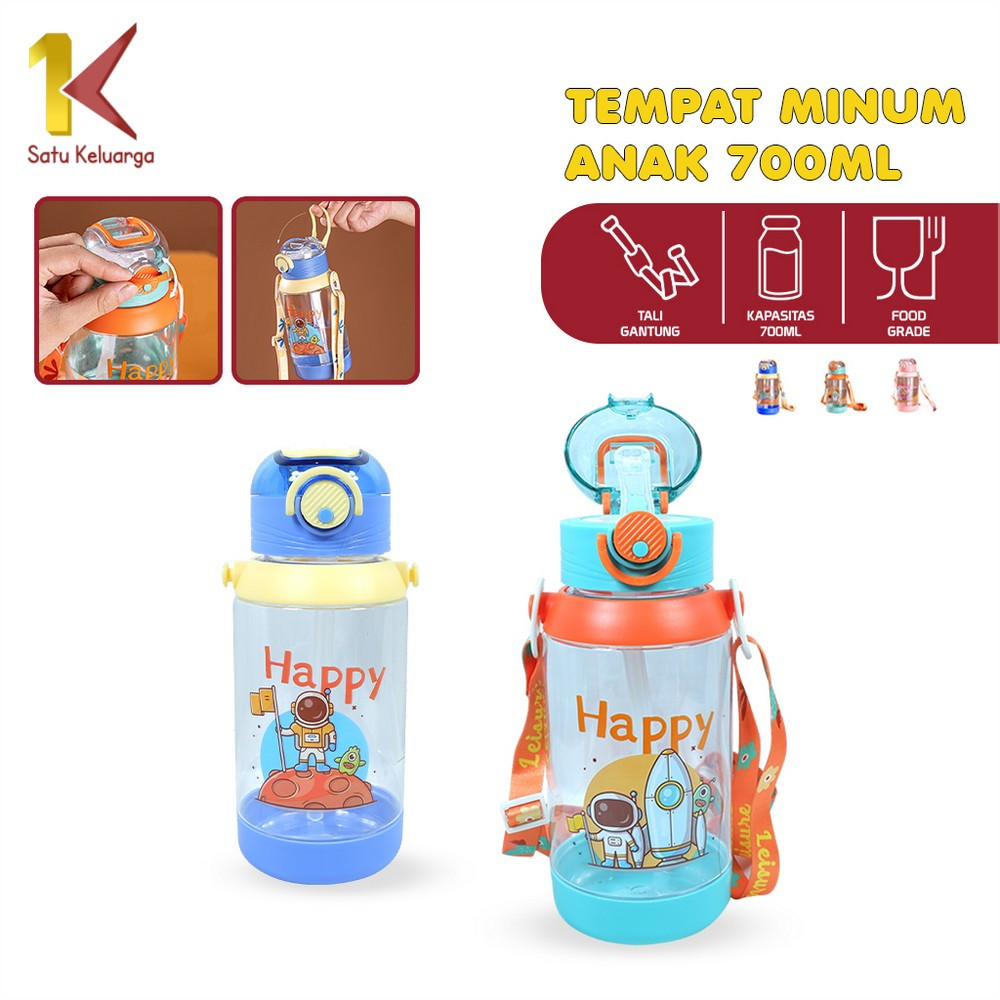 Jual Satu Keluarga Tempat Minum Anak 700ML Motif Astronot BPA FREE C915 Botol Minum Unisex ...