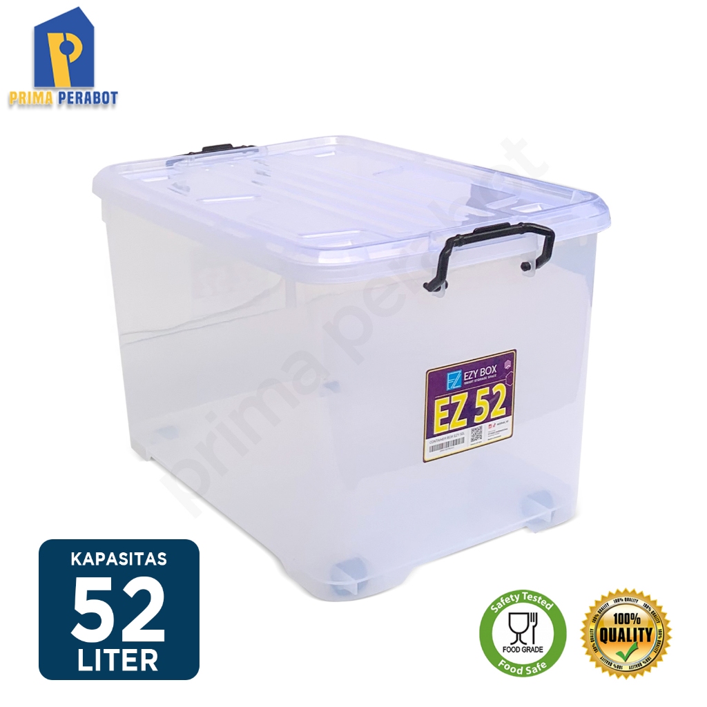Jual Storage Box Multifungsi Box Container 52 L Transparan | Shopee ...