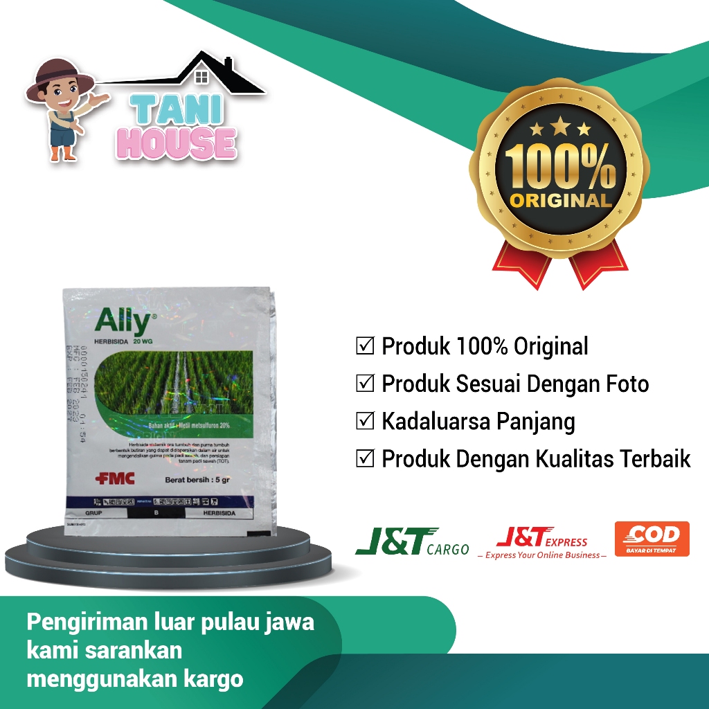 Jual ALLY 20 WG Kemasan 5 GR Herbisida Sistemik Pra dan Purna Tumbuh ...