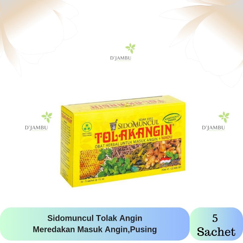 Jual Sidomuncul Tolak Angin Box Isi 5 Sachet | Shopee Indonesia