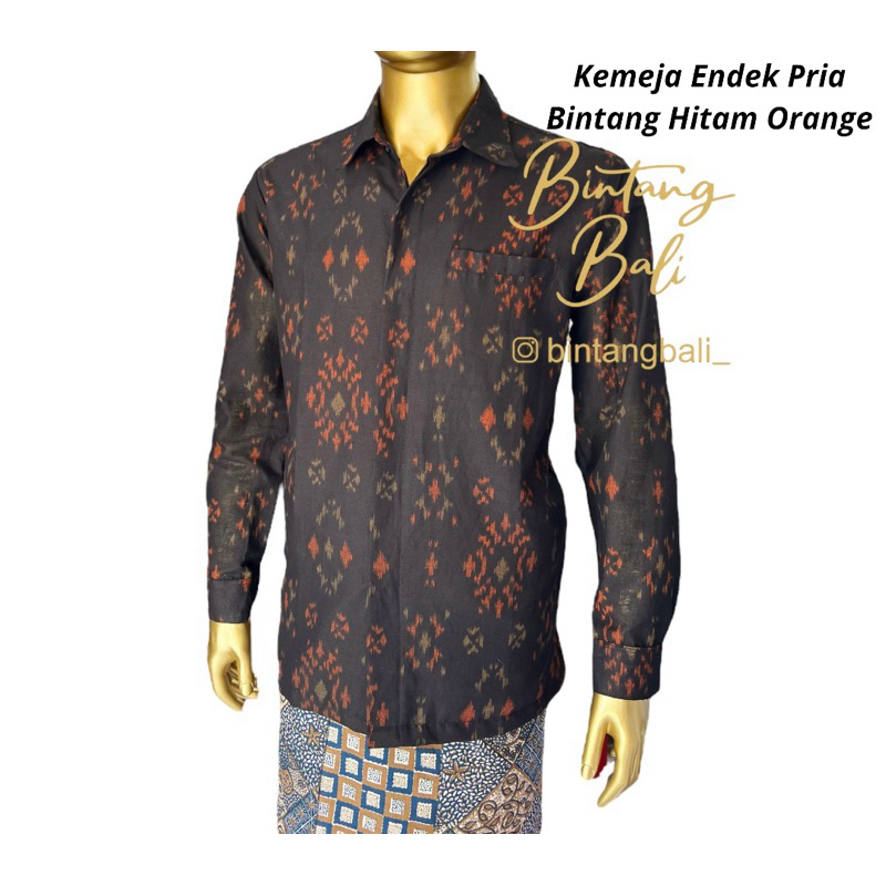 Jual Kemeja Endek Bali Pria Wisuda Seragam Kantor Bahan katun warna ...