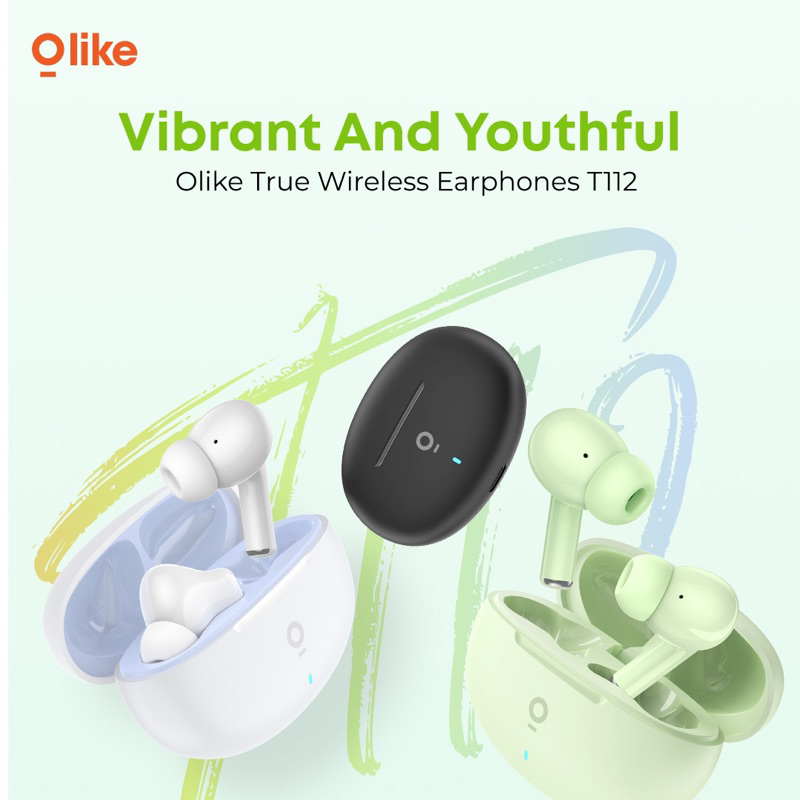 Jual TWS OLIKE T112 Bluetooth Wirelles 5.3 Earphone Headset Earbuds Half Ear 13mm Garansi ...