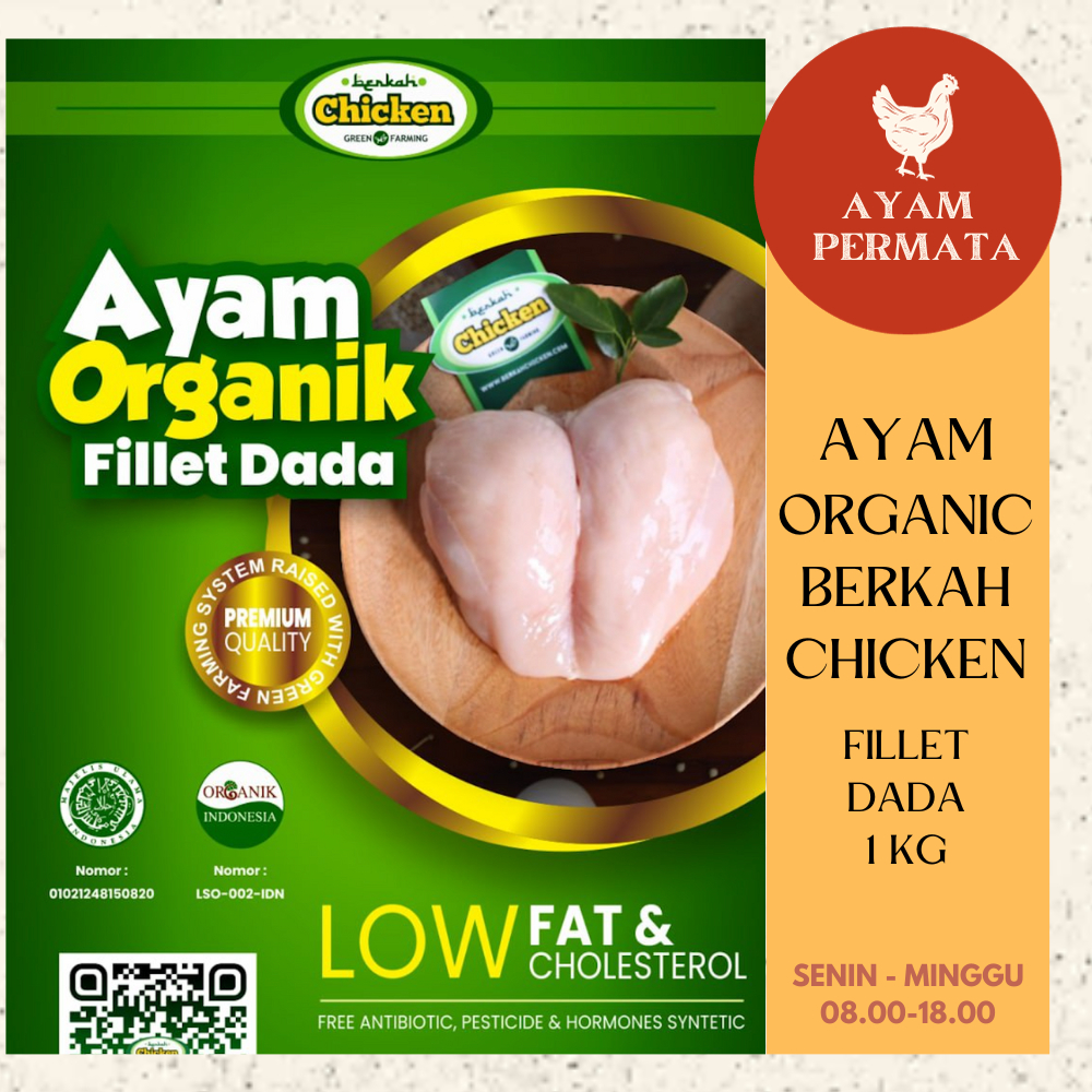 Jual Ayam Organic Filet Dada Berkah Chicken 1kg Chicken Breast Fillet ...