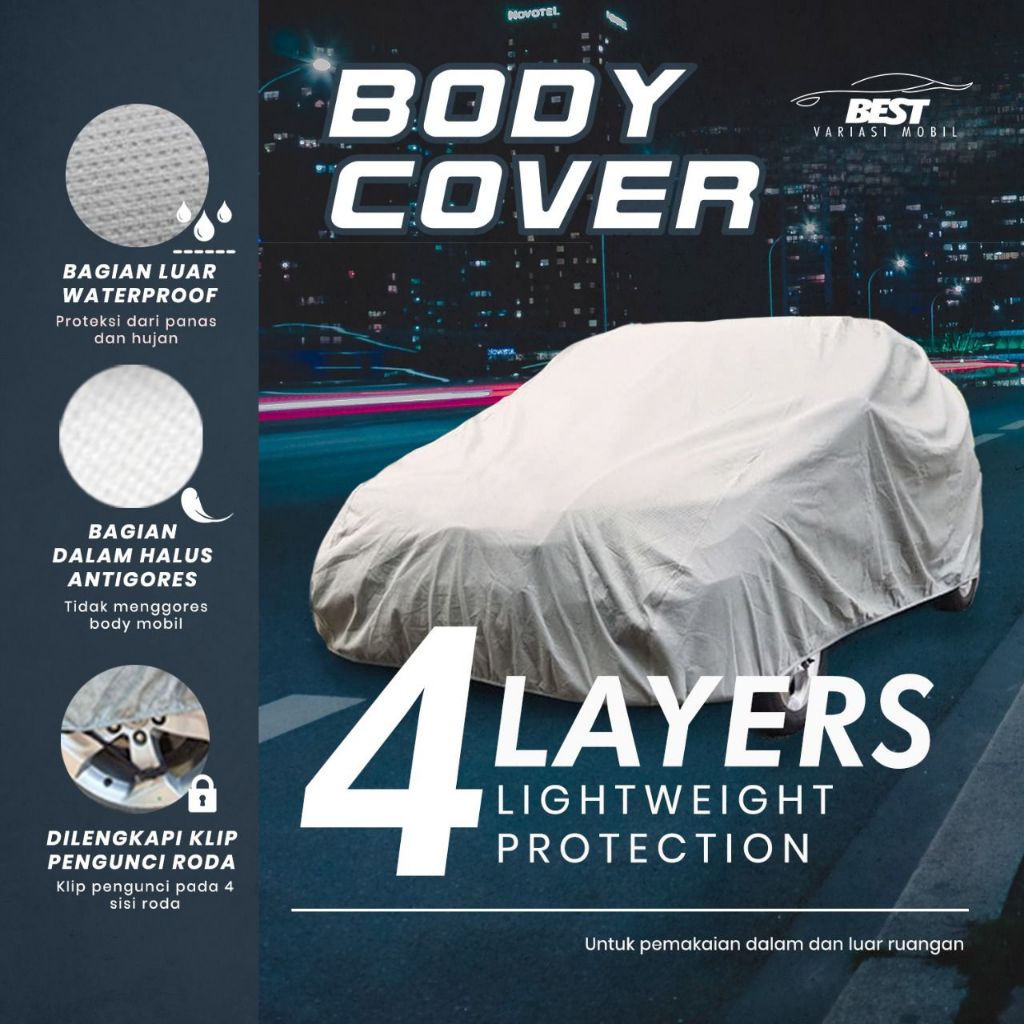 Jual BODY COVER WULING AIR EV 4 LAYER PREMIUM WATERPROOF / BODYCOVER ...