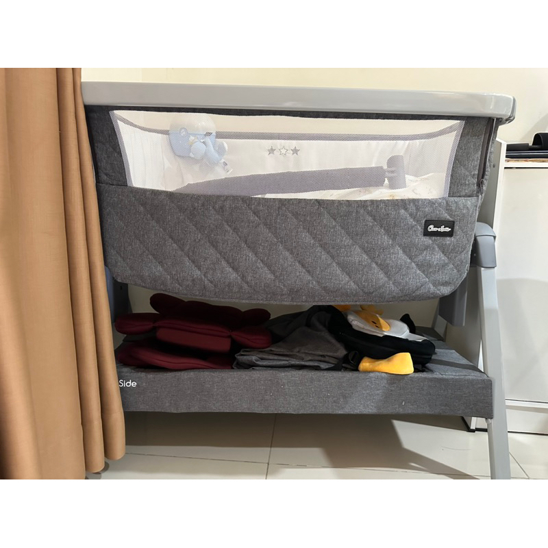 Jual Cocolatte side by side baby crib baby box - grey | Shopee Indonesia