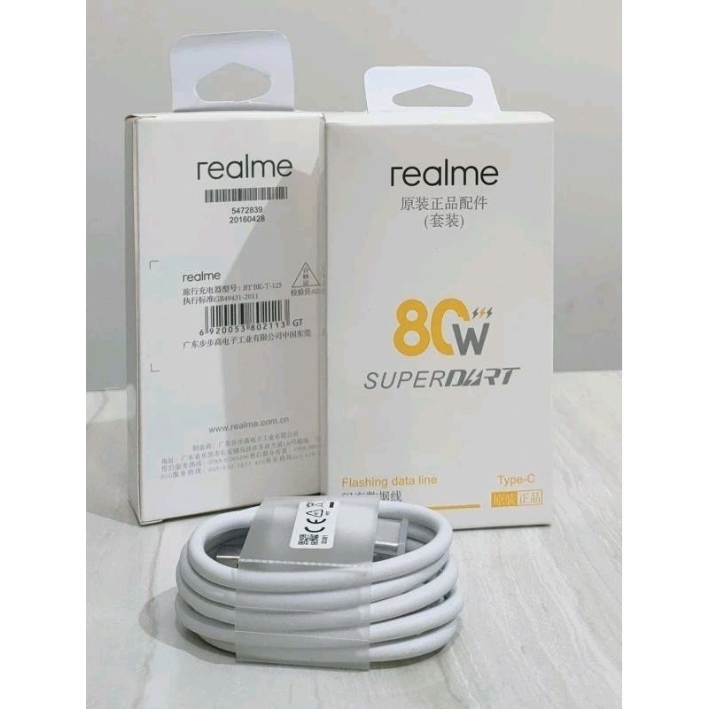 Jual Kabel Data Bulat Realme 80W DART - Type C | Shopee Indonesia