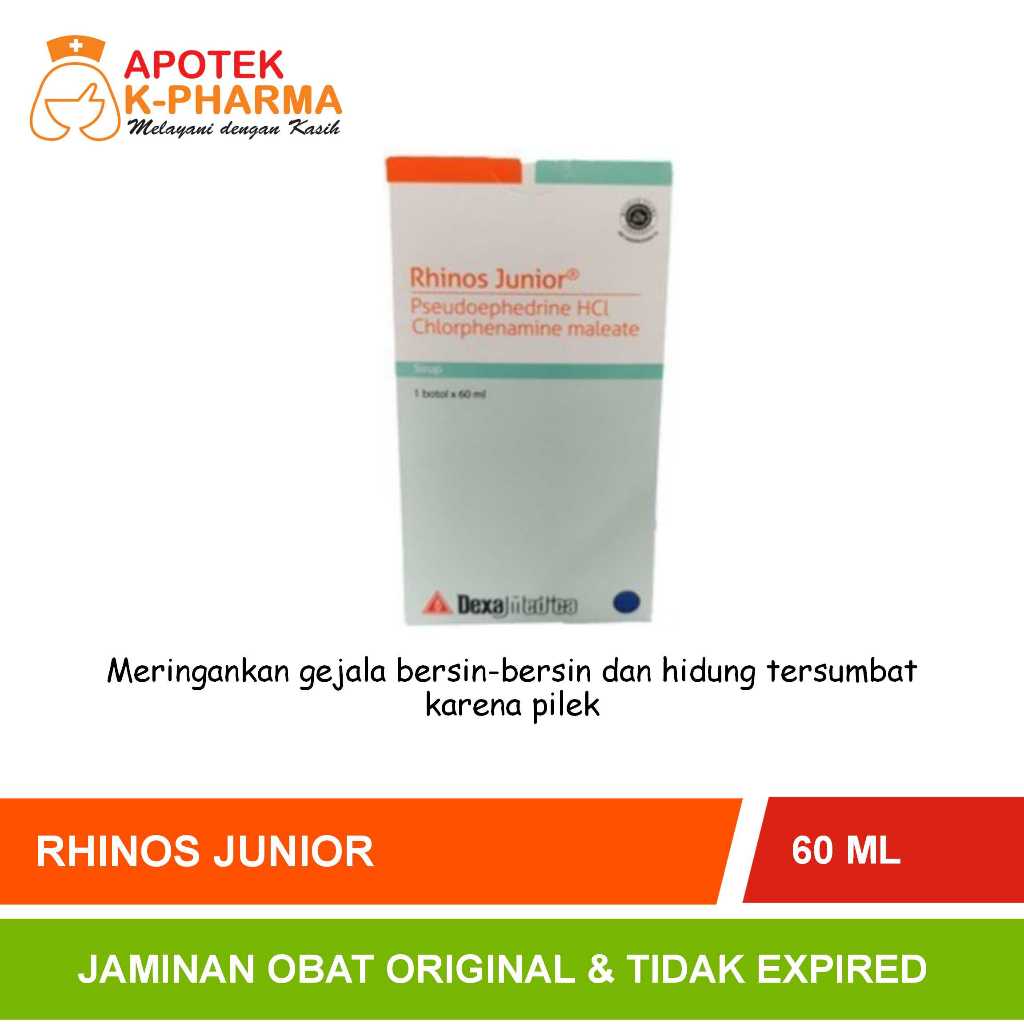 Jual Rhinos Junior Sirup Isi 60ml Obat Pilek Anak Original Dexa ...