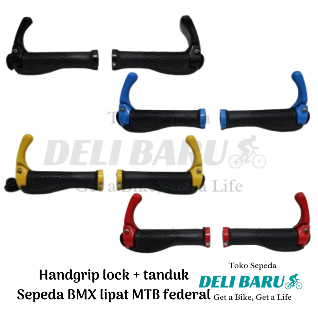 Jual Hand grip + tanduk sarung stang lock hamfat hanpad sepeda BMX MTB ...
