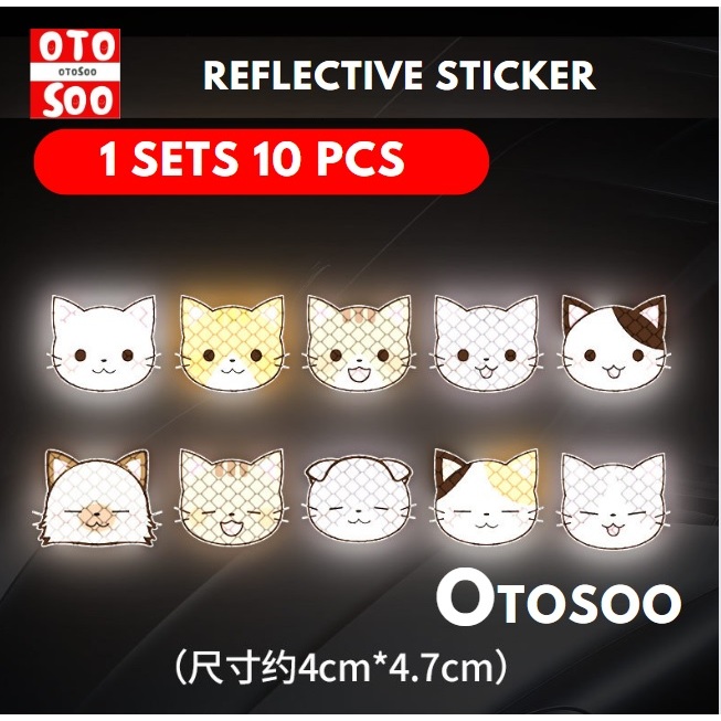 Jual STICKER REFLECTVE Cartoon motorcycle reflective stickers electric ...