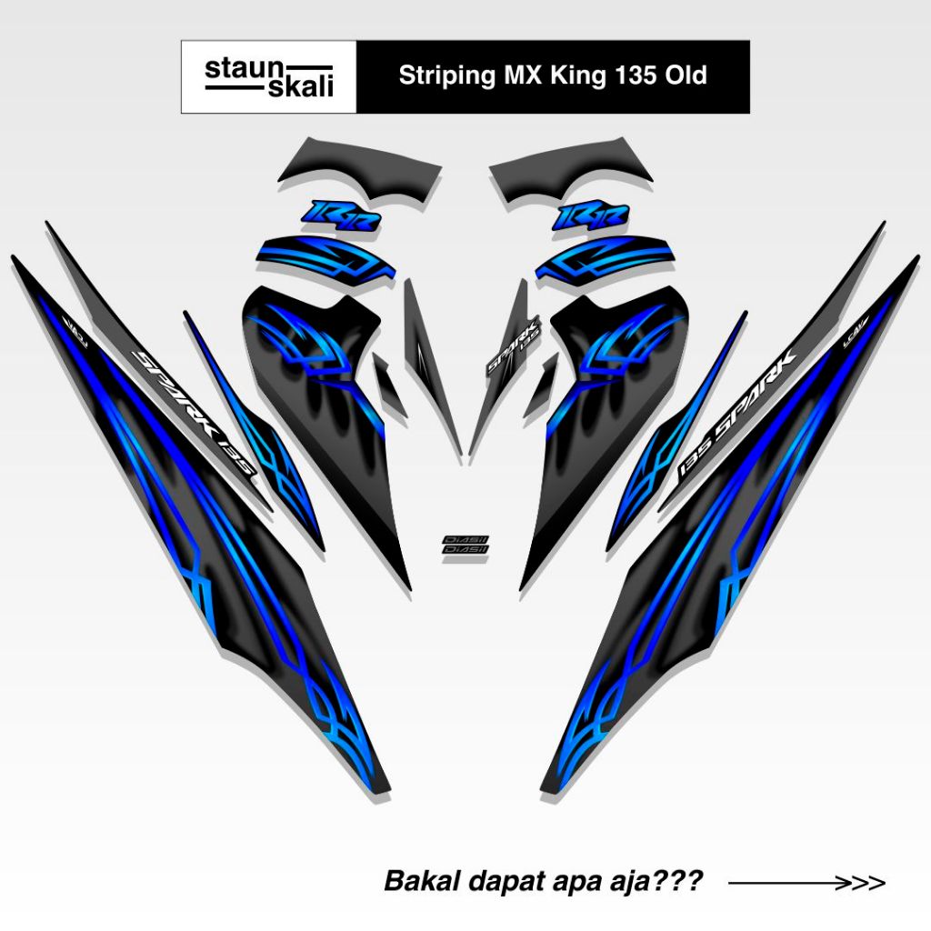 Jual Striping Jupiter MX Old 135 Variasi (33) Malaysia Exciter Sniper ...