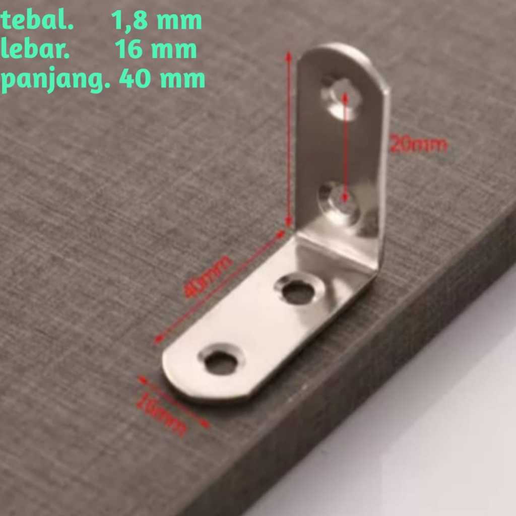 Jual siku besi L rak plat penyangga ambalan / hambalan shelf bracket ...