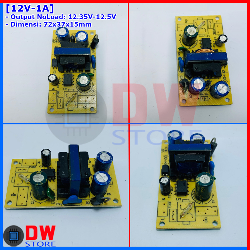 Jual PCB Modul Power Supply Adaptor 5V 9V 12V 15V 1A 1.5A 2A 3A 3.5A 4A ...