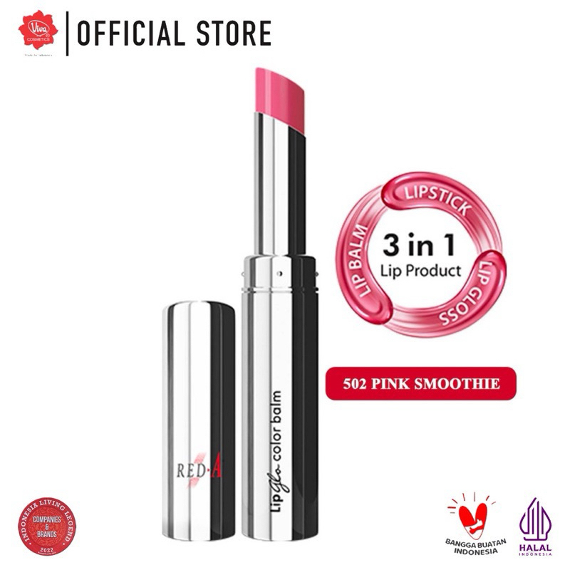 Jual [READY] Red-A Lip Glo Color Balm 3in1 Lipstik viral lipbalm viral ...
