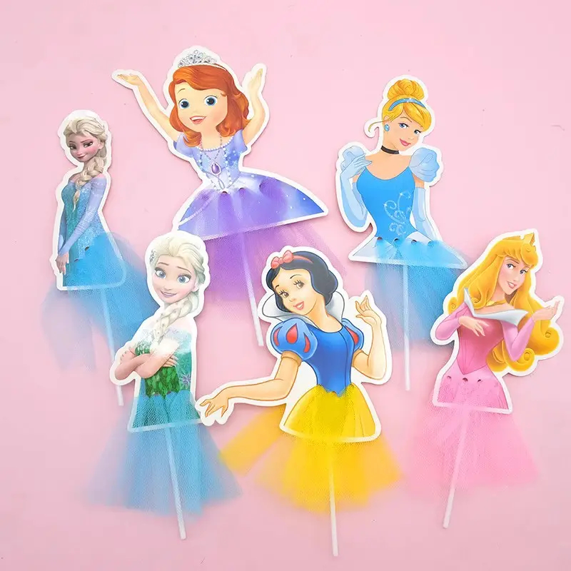 Jual Topper Kue Kertas Putri Princess Snow White Cinderella Elsa Frozen ...