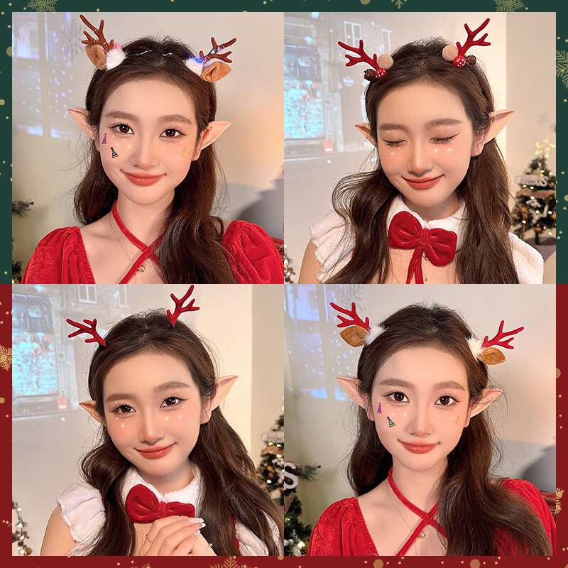Jual Bando Natal Christmas Tanduk Rusa Dewasa Anak Bandana Xmas Santa ...