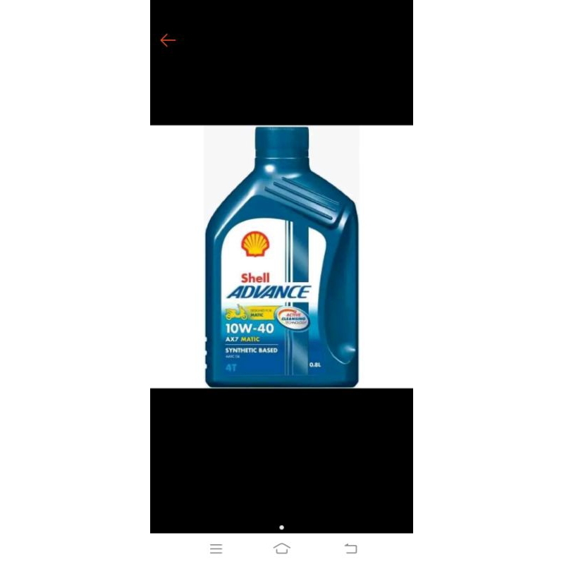 Jual Oli Motor Matic Oil Shell Advance 4T AX7 Synthetic Based Matic Oil ...