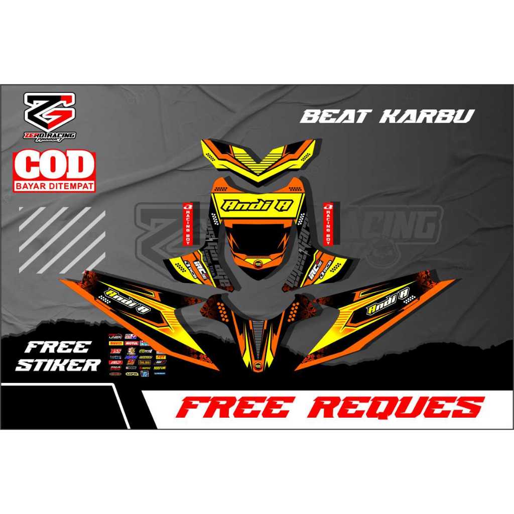Jual Stiker Decal Full Body Motor Honda Beat Karbu - Sticker Decal Full ...