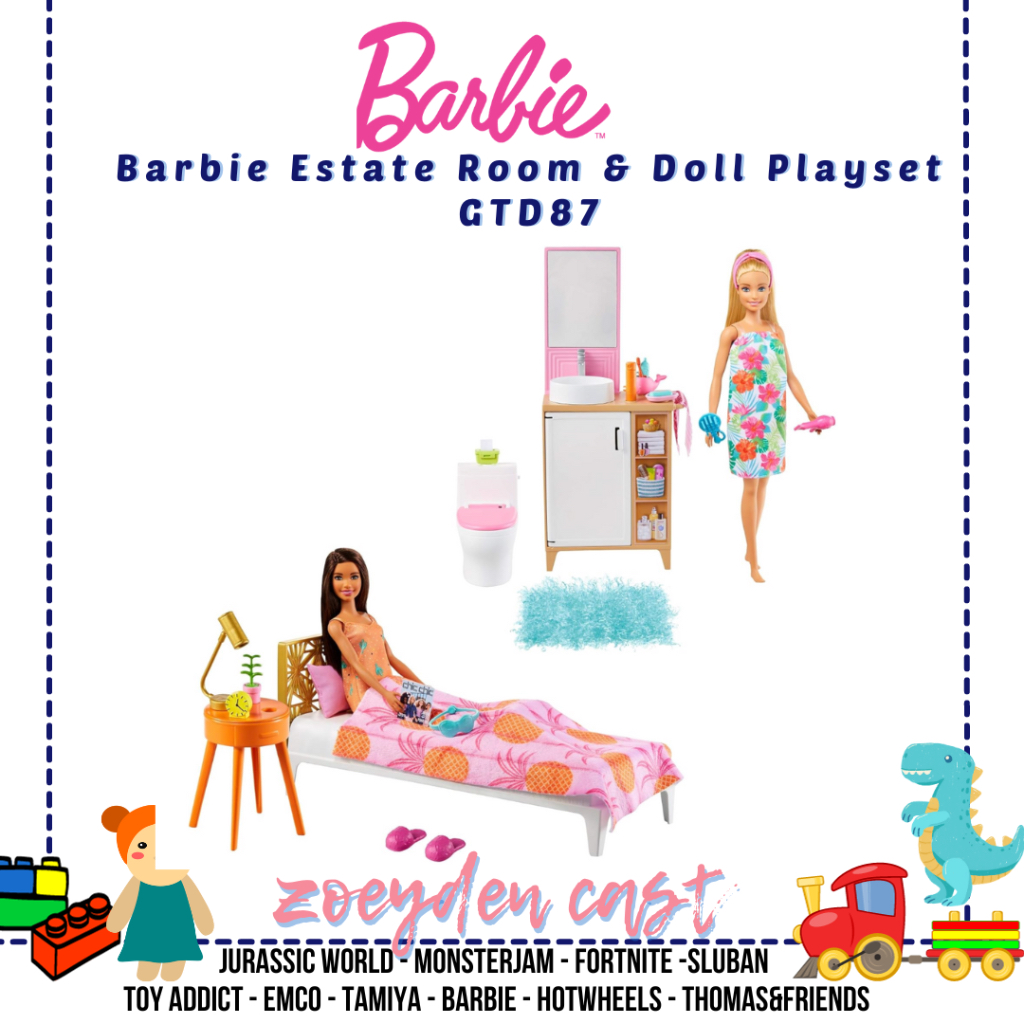 Jual Barbie Estate Room & Doll Playset GTD87 | Shopee Indonesia