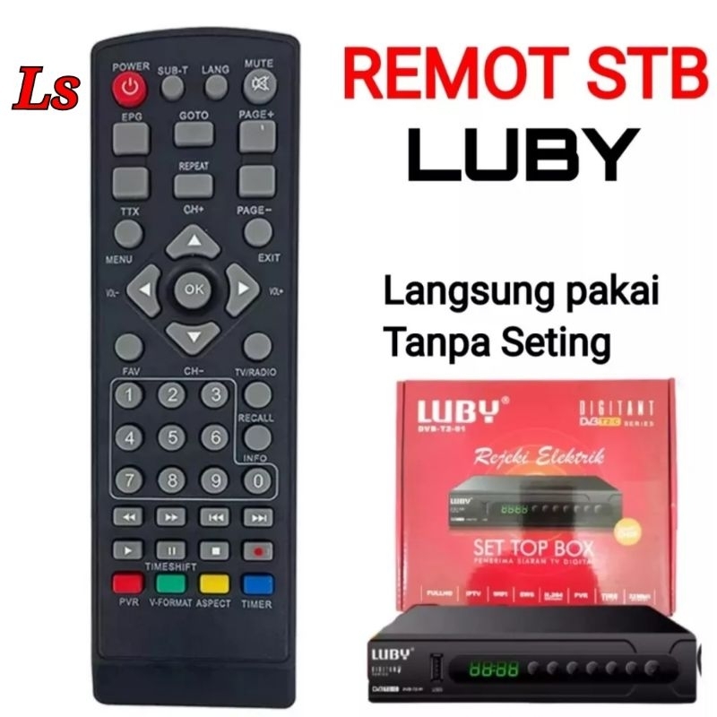 Jual Remot SET TOP BOX LUBY Remot STB langsung pakai tanpa seting | Shopee Indonesia