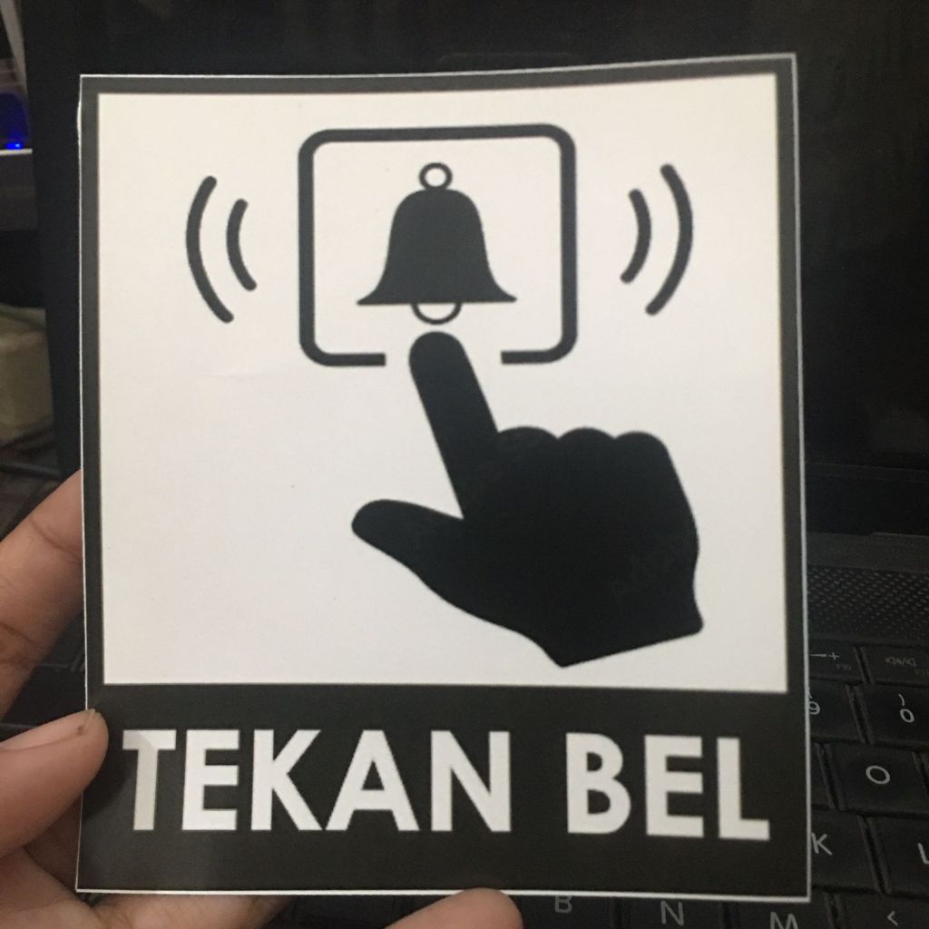 Jual Stiker BEL rumah tulisan BEL tekan bel label anti air | Shopee ...