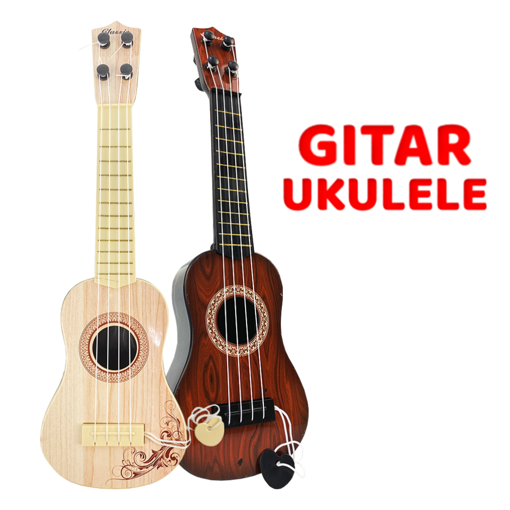 Jual Mainan Anak Gitar Ukulele / Guitar Music Tool Toy / Gitar Classic ...