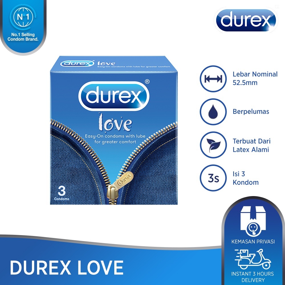 Jual Durex Love Jeans 3s - Kondom - Durex Love Jean isi 3 - Durex Love Baru | Shopee Indonesia
