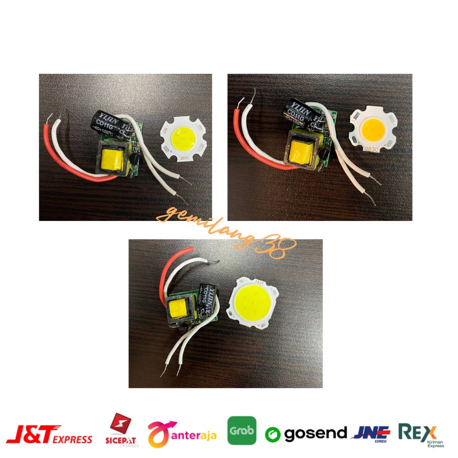 Jual Driver Lampu LED 3 Watt + HPL 3 Watt Chips On Board | Shopee Indonesia