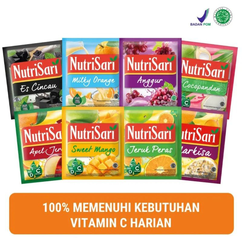 Jual NUTRISARI Minuman Buah Vitamin C ALL VARIAN 1 RENCENG ISI 10 ...