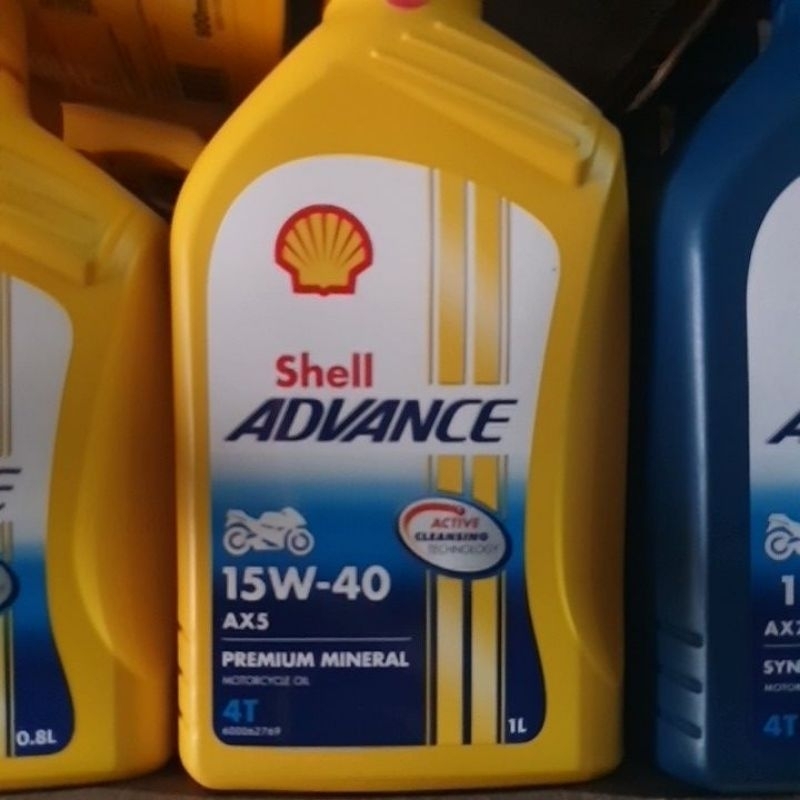 Jual shell advance 15w-40 ax5 premium mineral motor cycle oil 1liter ...